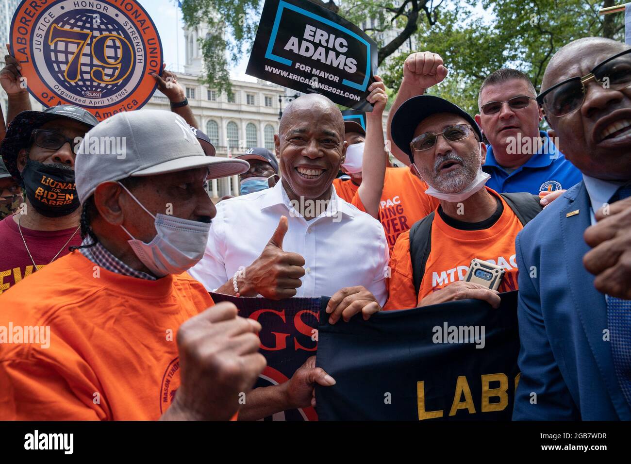 New York, United States. 02nd Aug, 2021. Democratic Party mayoral ...