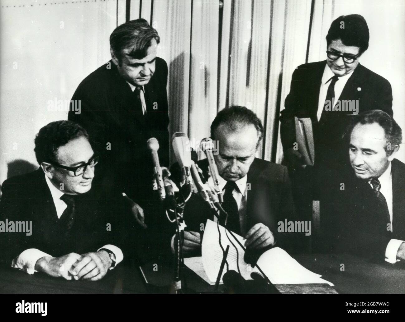 Jerusalem, Israel. 09th Sep, 1975. Israeli Prime Minister YITZHAK RABIN ...