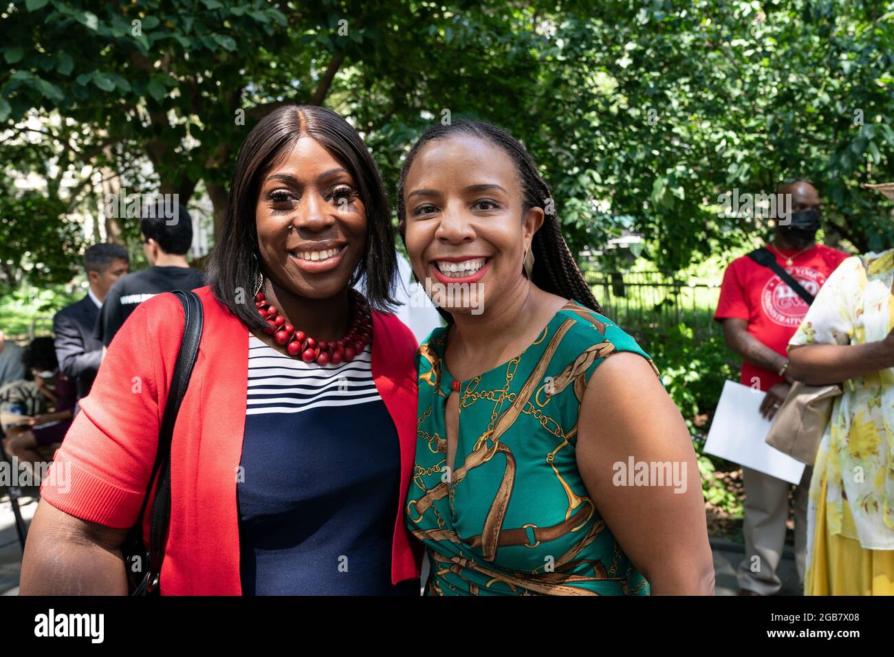 New York, NY - August 2, 2021: Vanessa Gibson and Laurie Cumbo attends ...