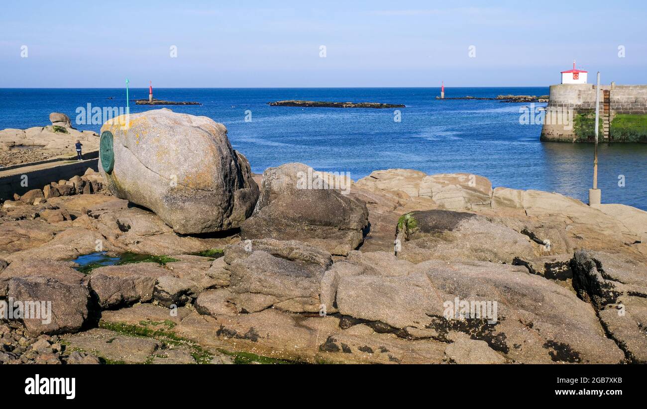 Entrance of the harbor, Barfleur , Manche department, Cotentin ...