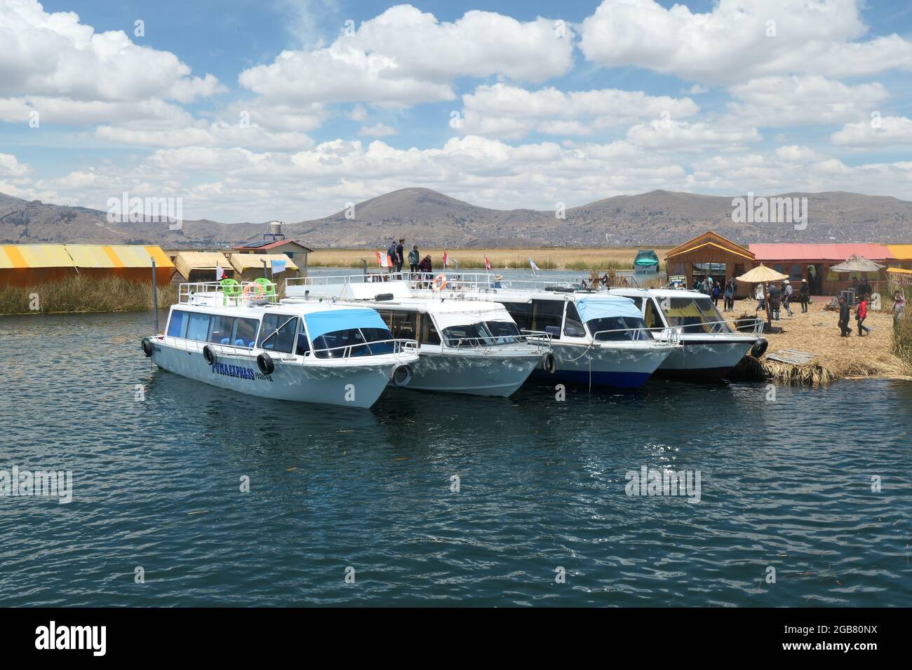 boats on lake Peru Lima Nazca Arequipa Colca Puno Cuzco Machu Picchu ...