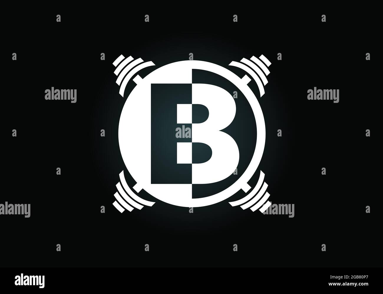 Initial A monogram alphabet with a barbell. Lifting vector logo design ...
