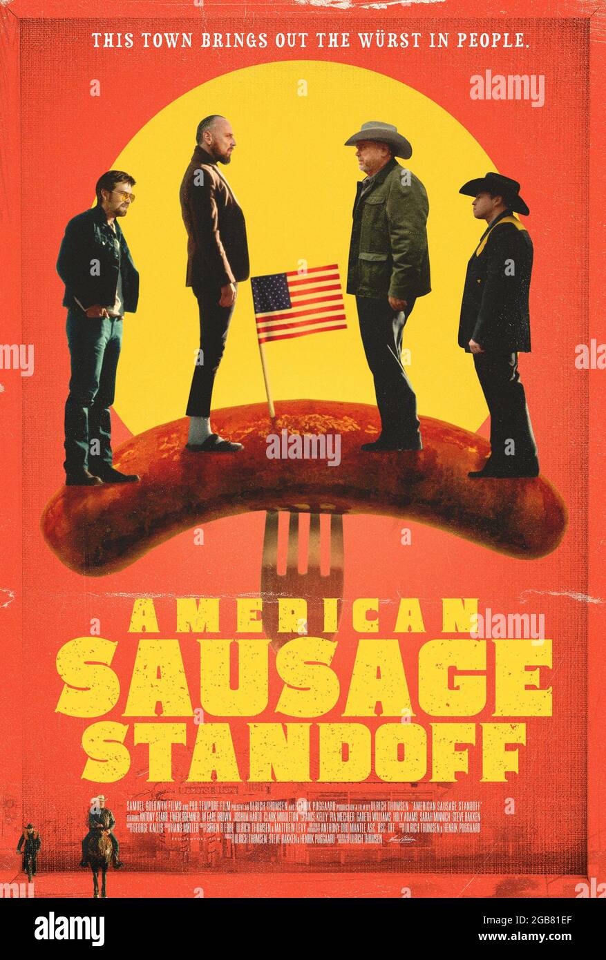 AMERICAN SAUSAGE STANDOFF, (aka GUTTERBEE), US poster, from left ...