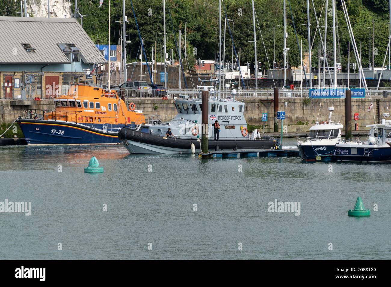 Border force boat seen in the docks in Dover.Despite the British ...