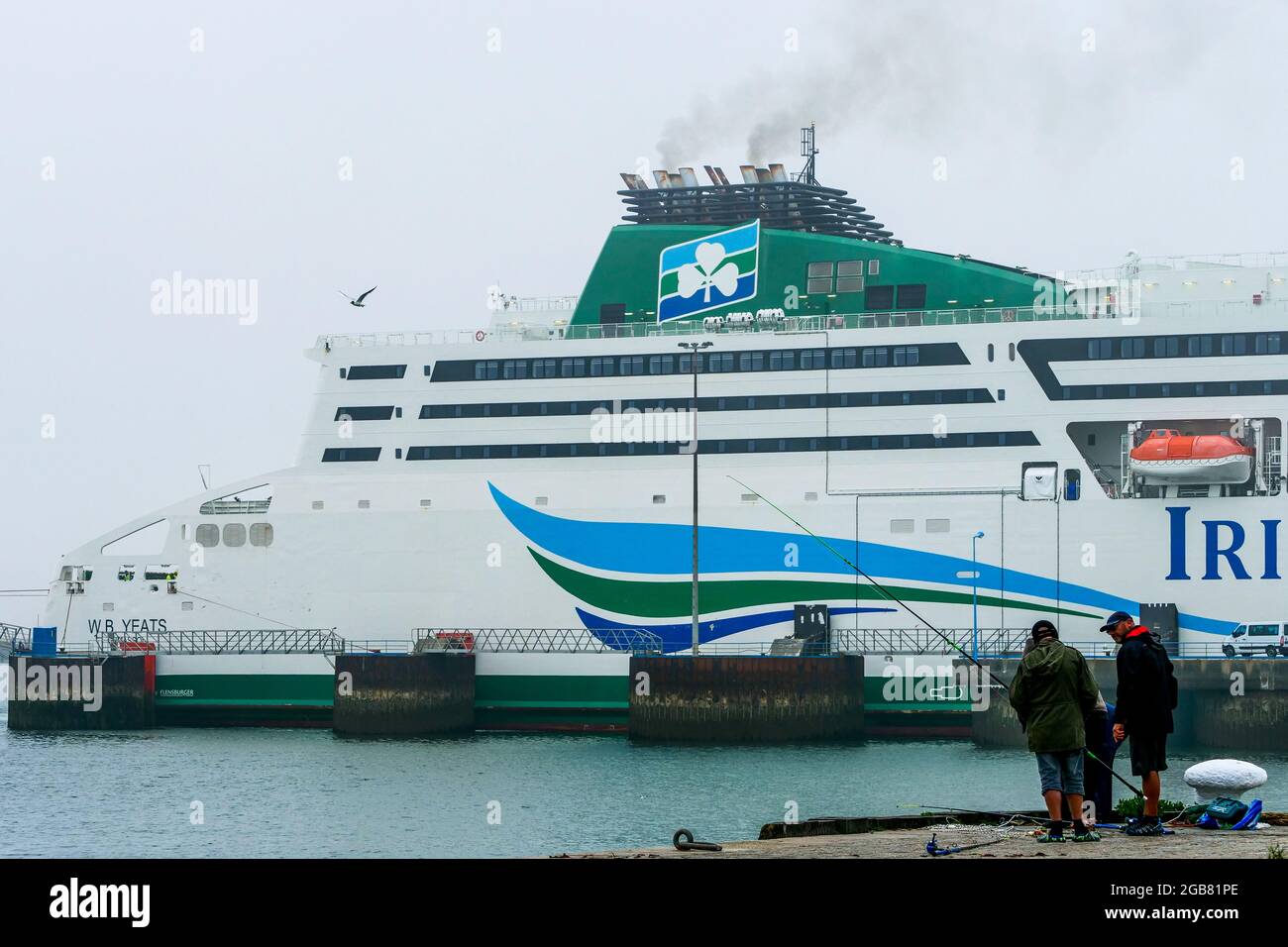 A ship from the Irish Ferries company, Cherbourg, Manche department ...