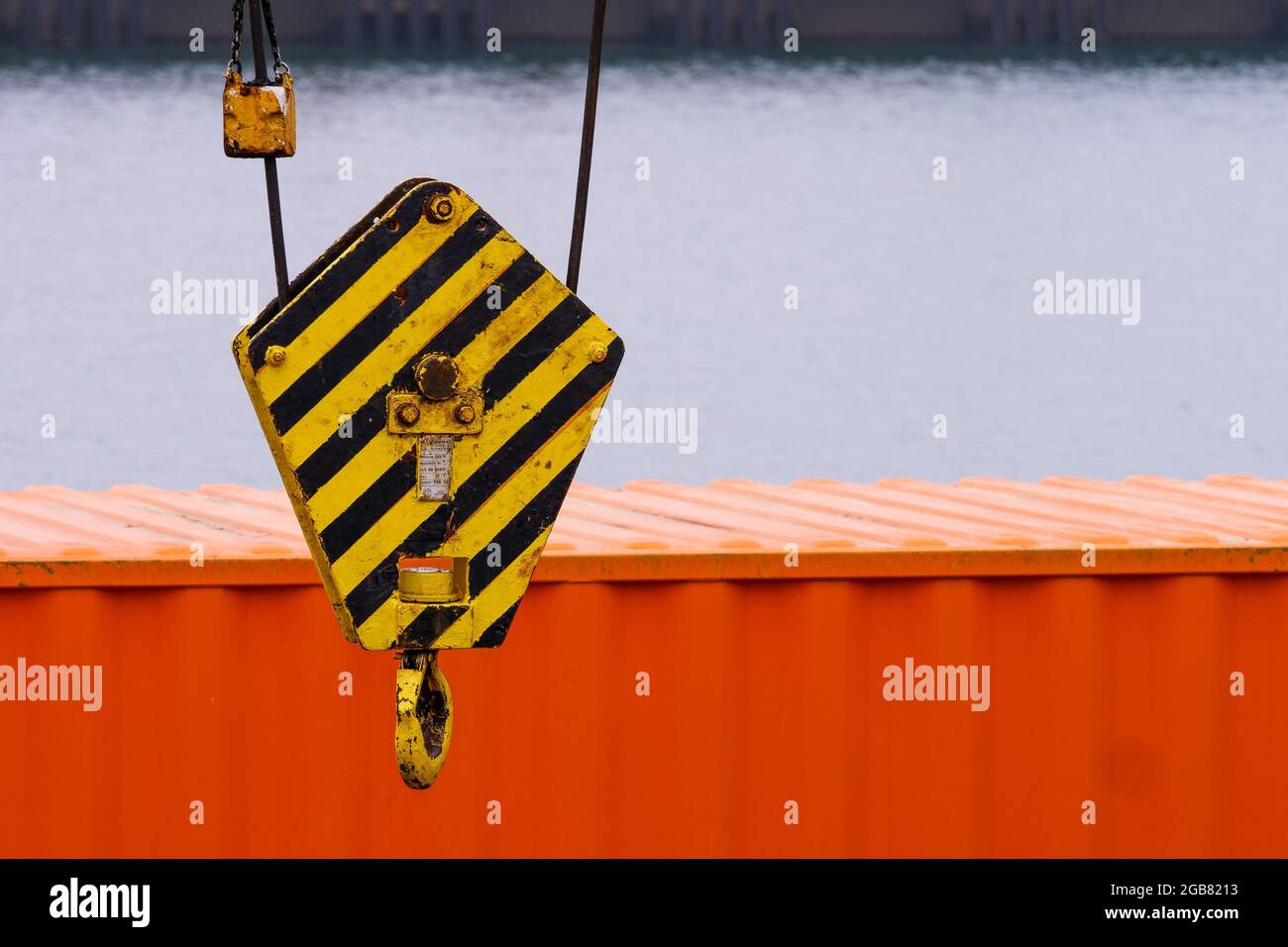 Crane's hook, Cherbourg harbor, Manche department, Cotentin, Normandy ...