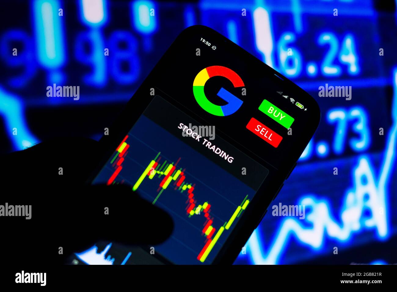 Brazil. 2nd Aug, 2021. In this photo illustration the stock trading ...