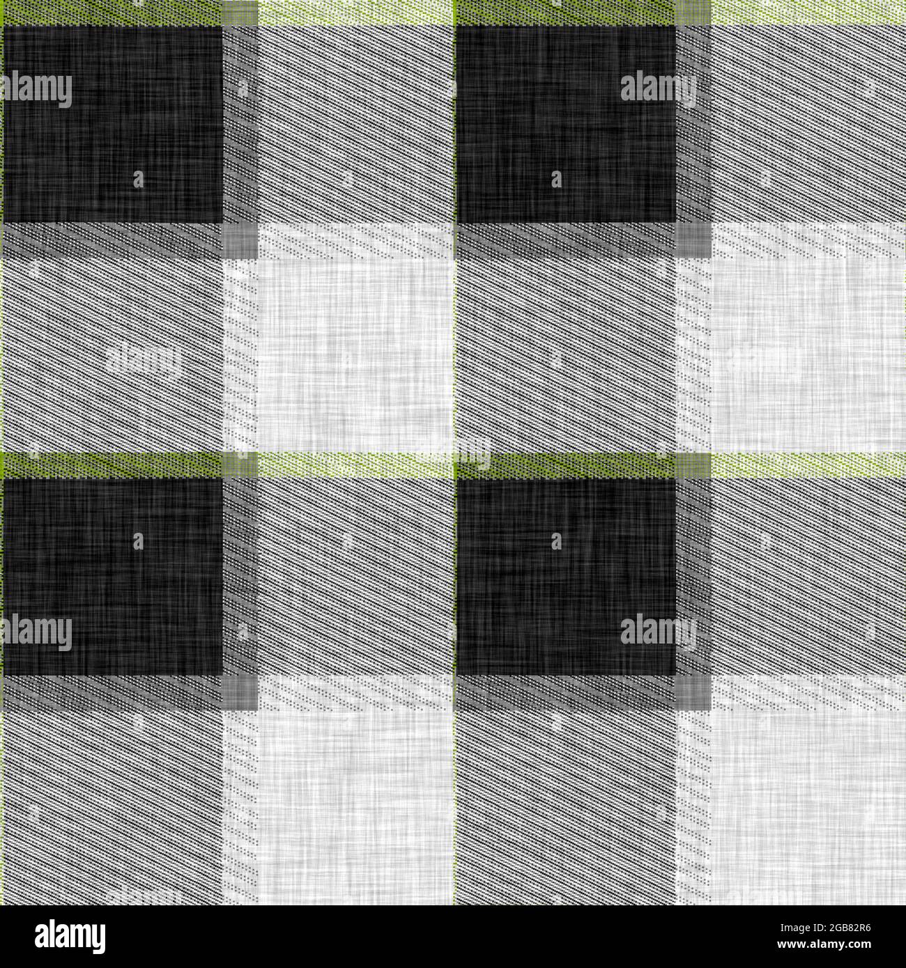 Traditional gingham plaid woven linen texture. Seamless winter style ...