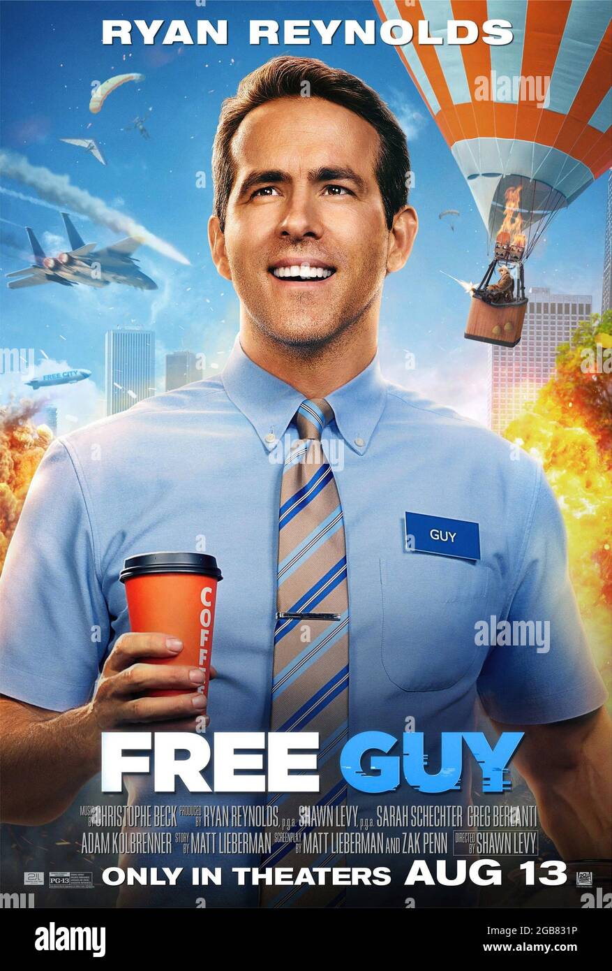FREE GUY, US character poster, Ryan Reynolds, 2021. © 20th Century ...