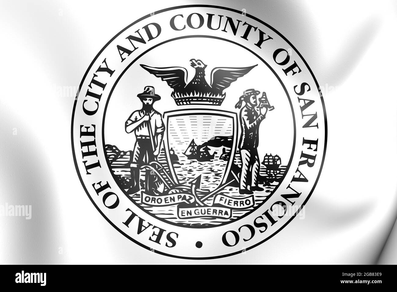 3D Seal of San Francisco (California), USA. 3D Illustration Stock Photo ...