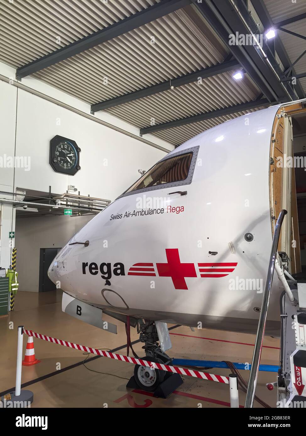 Zurich, Switzerland - November 11, 2018: Swiss Rega air ambulance and ...