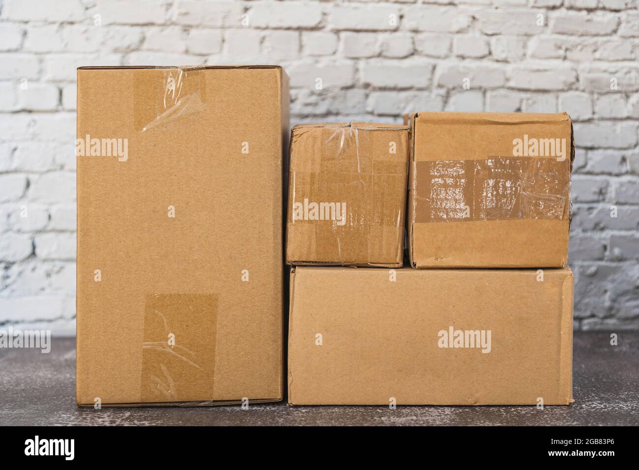 Gray mail boxes hi-res stock photography and images - Alamy
