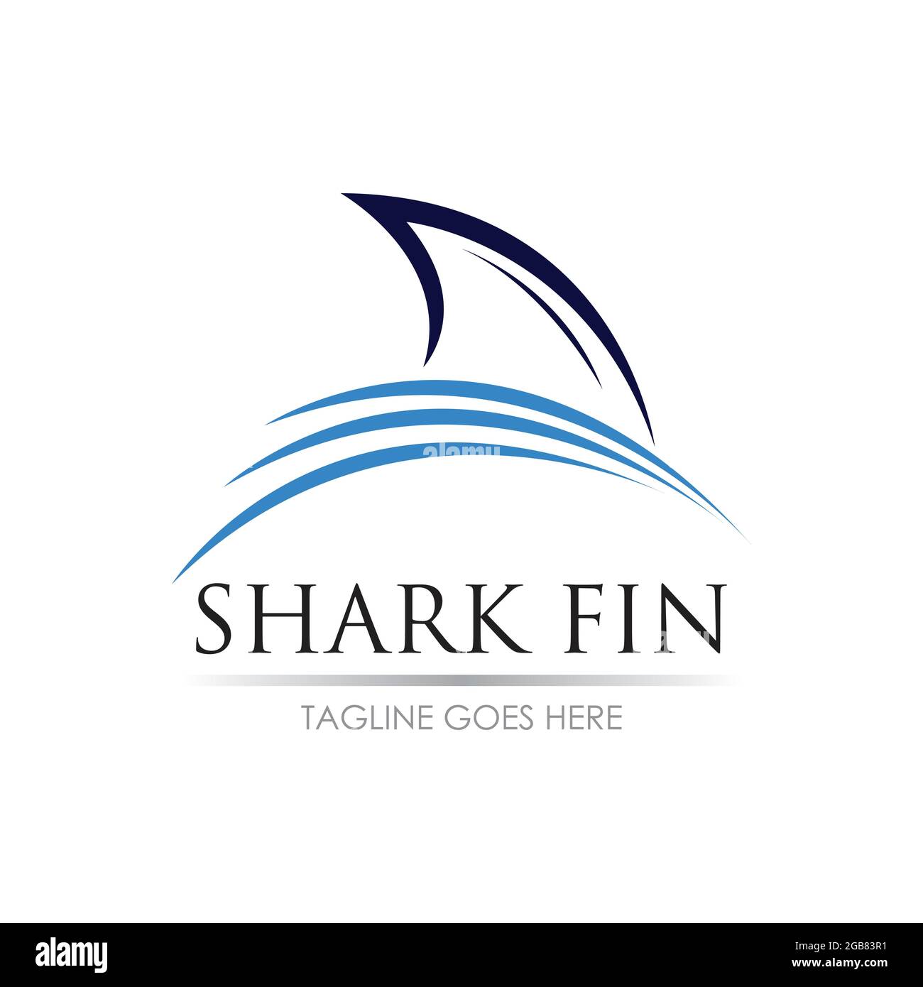 Shark fin logo design template. Vector illustration Stock Vector Image ...