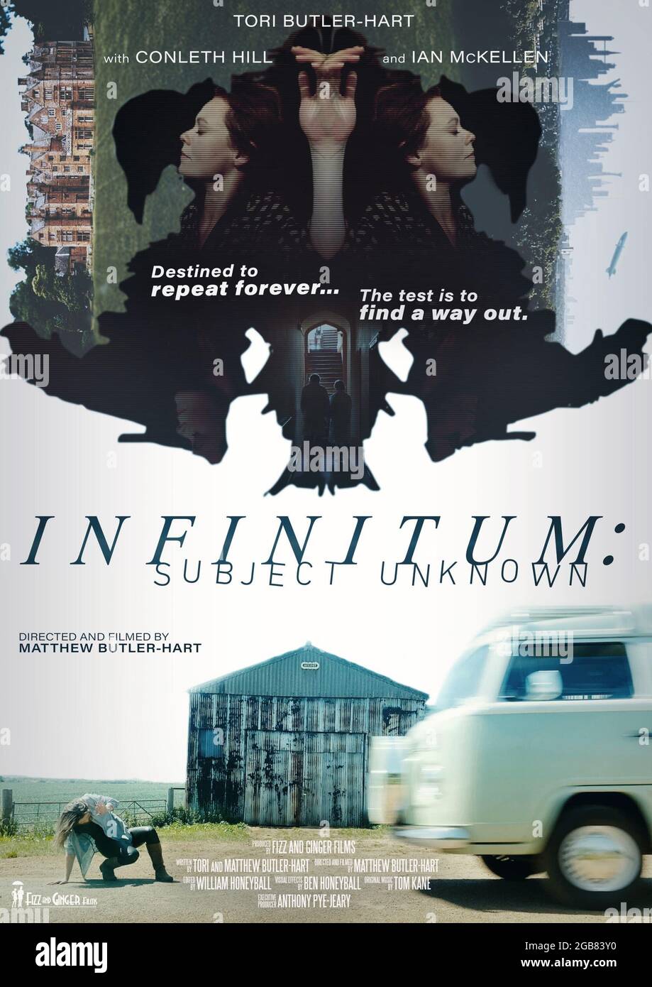 INFINITUM: SUBJECT UNKNOWN, poster, top and bottom: Tori Butler-Hart ...