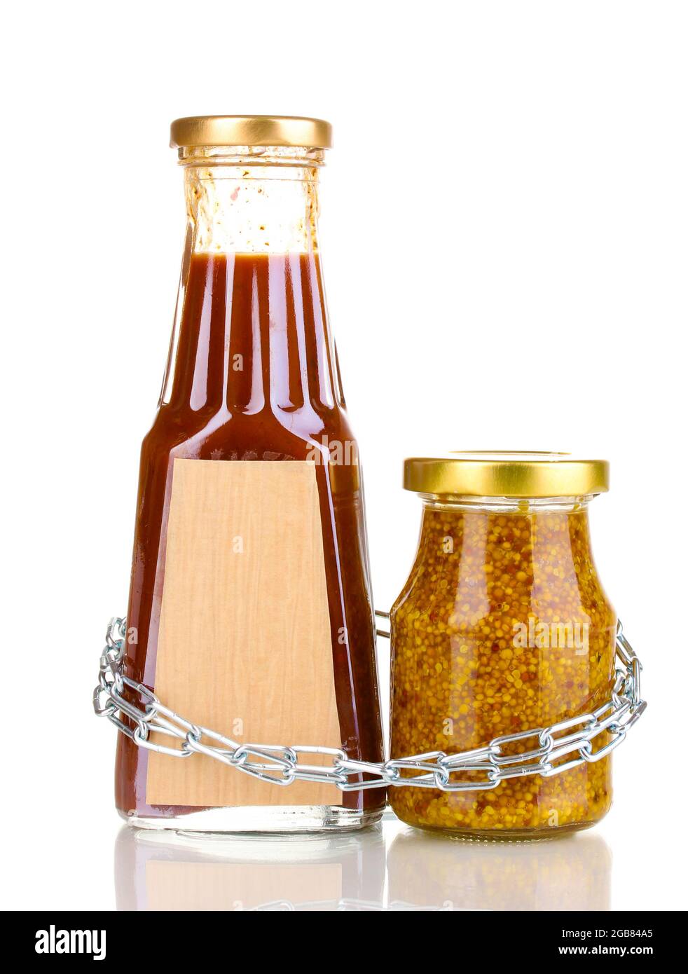 Secret ingredients with chain isolated on white Stock Photo - Alamy