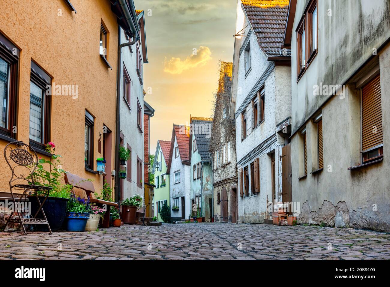 Old Town of Lohr am Main, Bavaria, Germany Stock Photo - Alamy