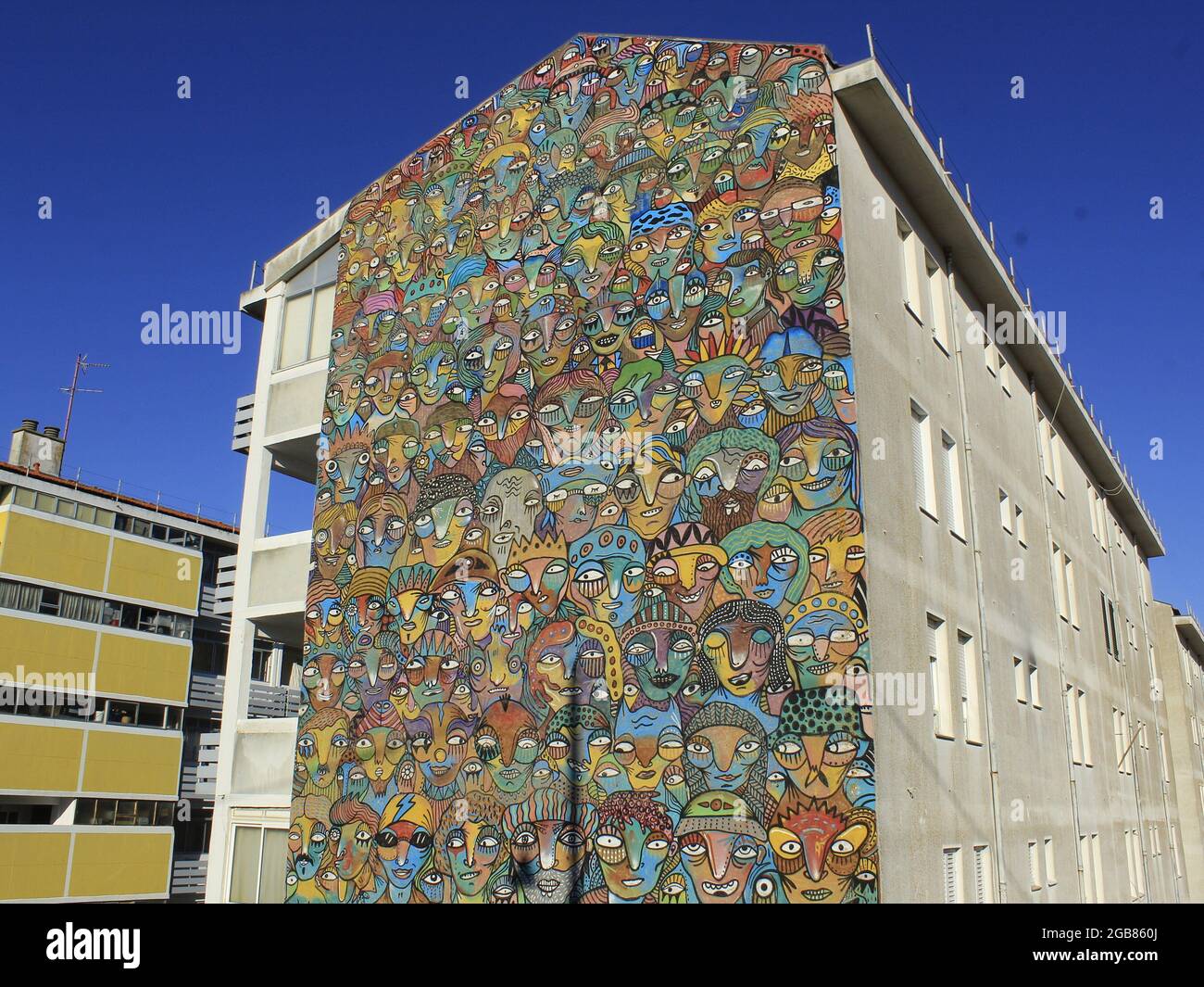 LISBOA, Lisboa Portugal. 2nd Aug, 2021. (INT) Street art: painted ...