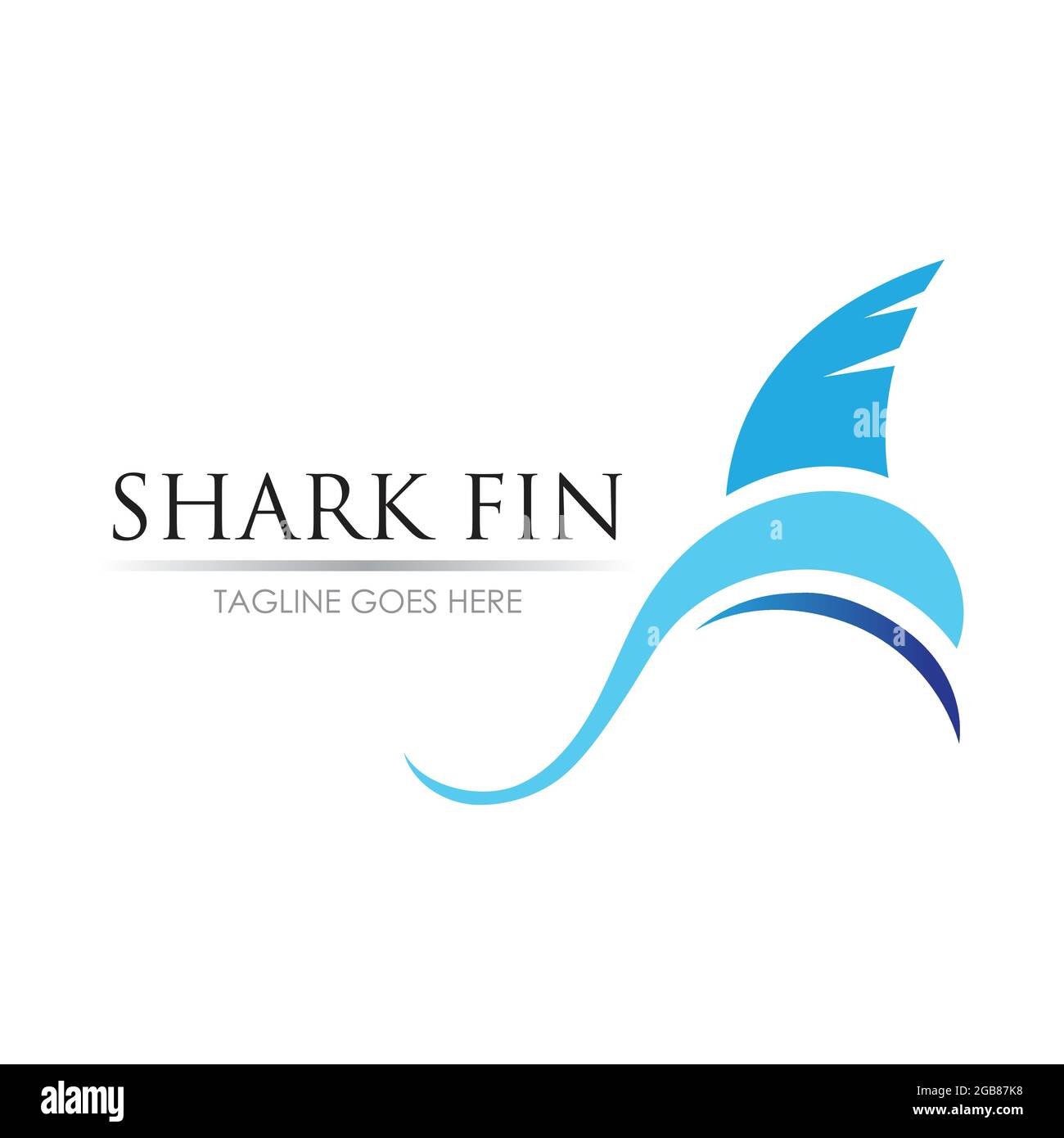 Shark fin logo design template. Vector illustration Stock Vector Image ...