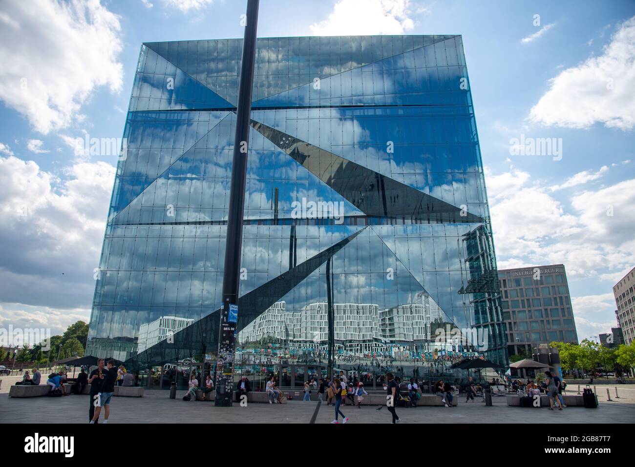 famous Cube building at main train station in Berlin, Germany Stock ...