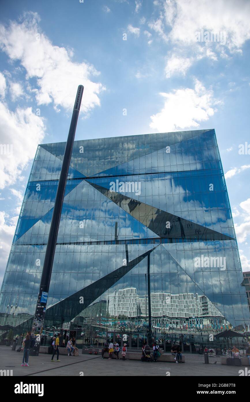 famous Cube building at main train station in Berlin, Germany Stock ...