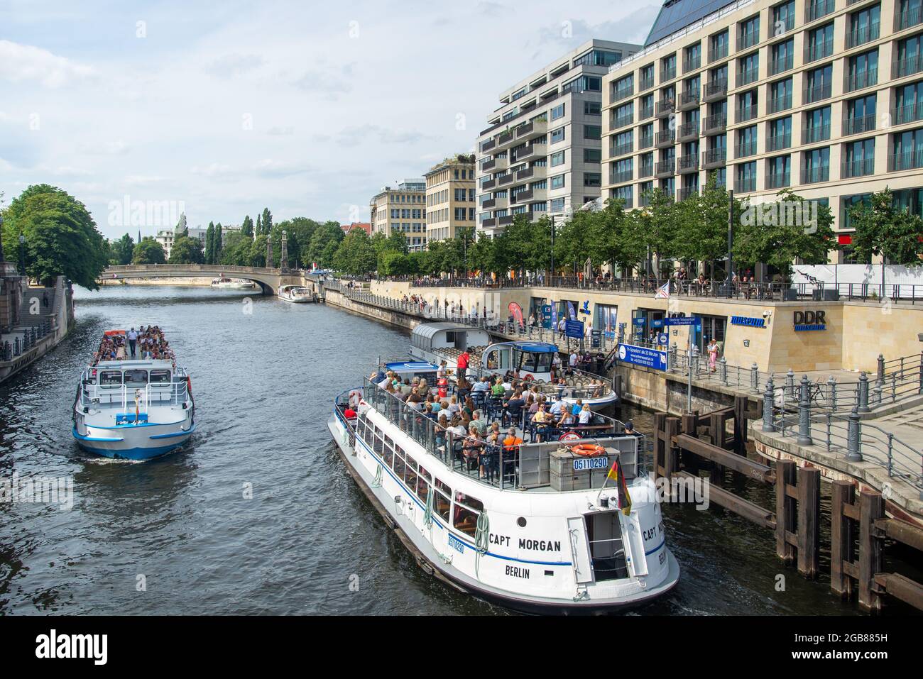 boat tour at river Spree in Berlin, Germany Stock Photo - Alamy