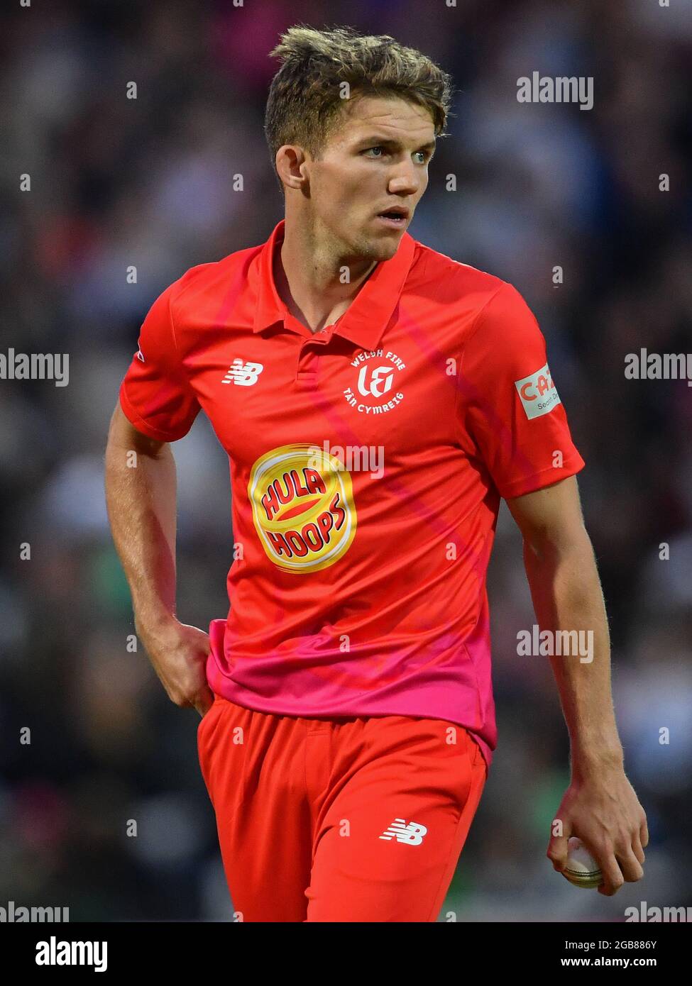 The Kia Oval, London, UK. 2nd August, 2021. Welsh Fire's Matt Milnes ...