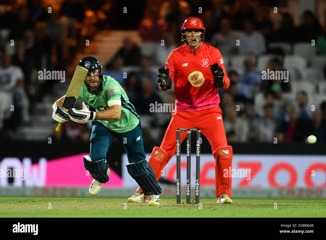 The Kia Oval, London, UK. 2nd August, 2021. Oval Invincibles' Laurie ...