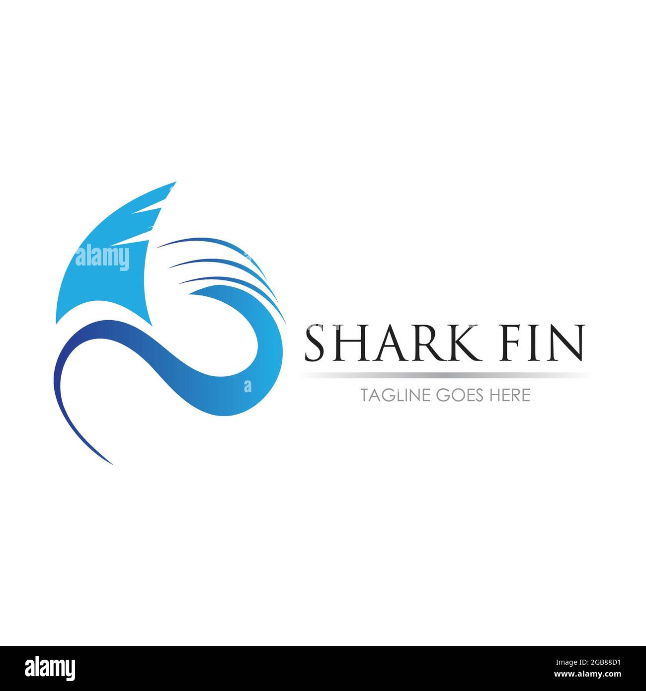 Shark fin logo design template. Vector illustration Stock Vector Image ...