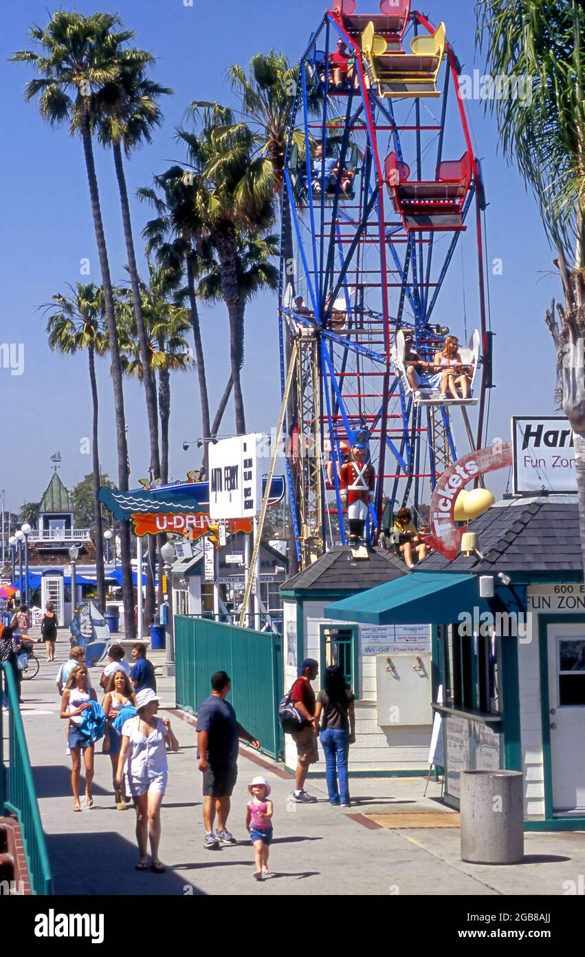 Fun Zone carousel in Balboa Bay, Orange County, CA Stock Photo - Alamy