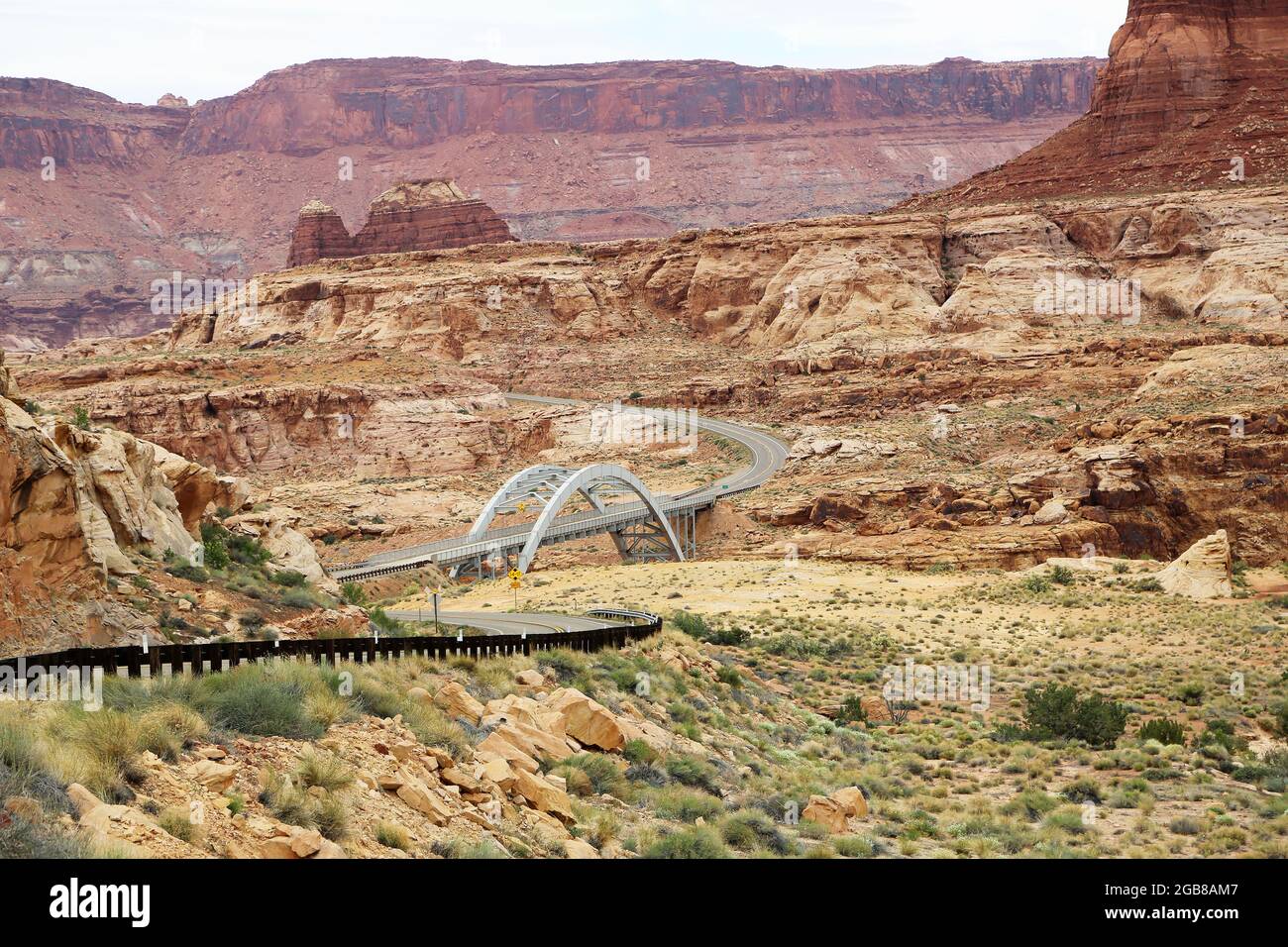Scenic byway 95 with Hite Crossing Bridge - Utah Stock Photo - Alamy
