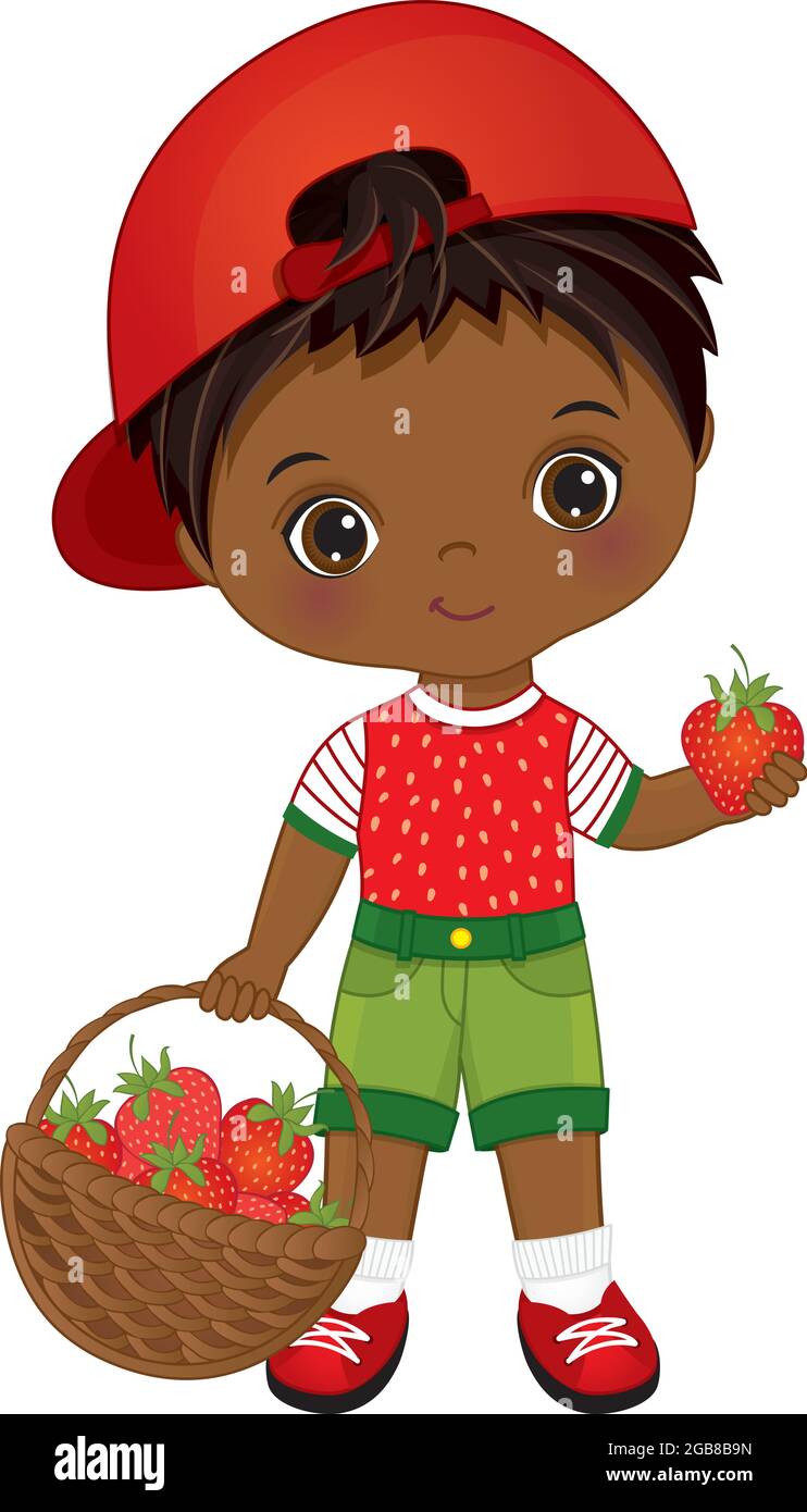African child eating strawberries hi-res stock photography and images ...