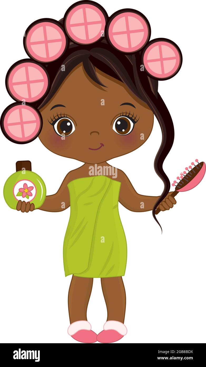 Girl hair rollers Cut Out Stock Images & Pictures - Alamy