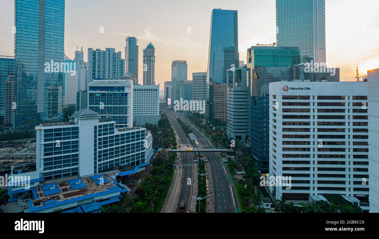 Aerial view of Asia Business concept for real estate - panoramic modern ...