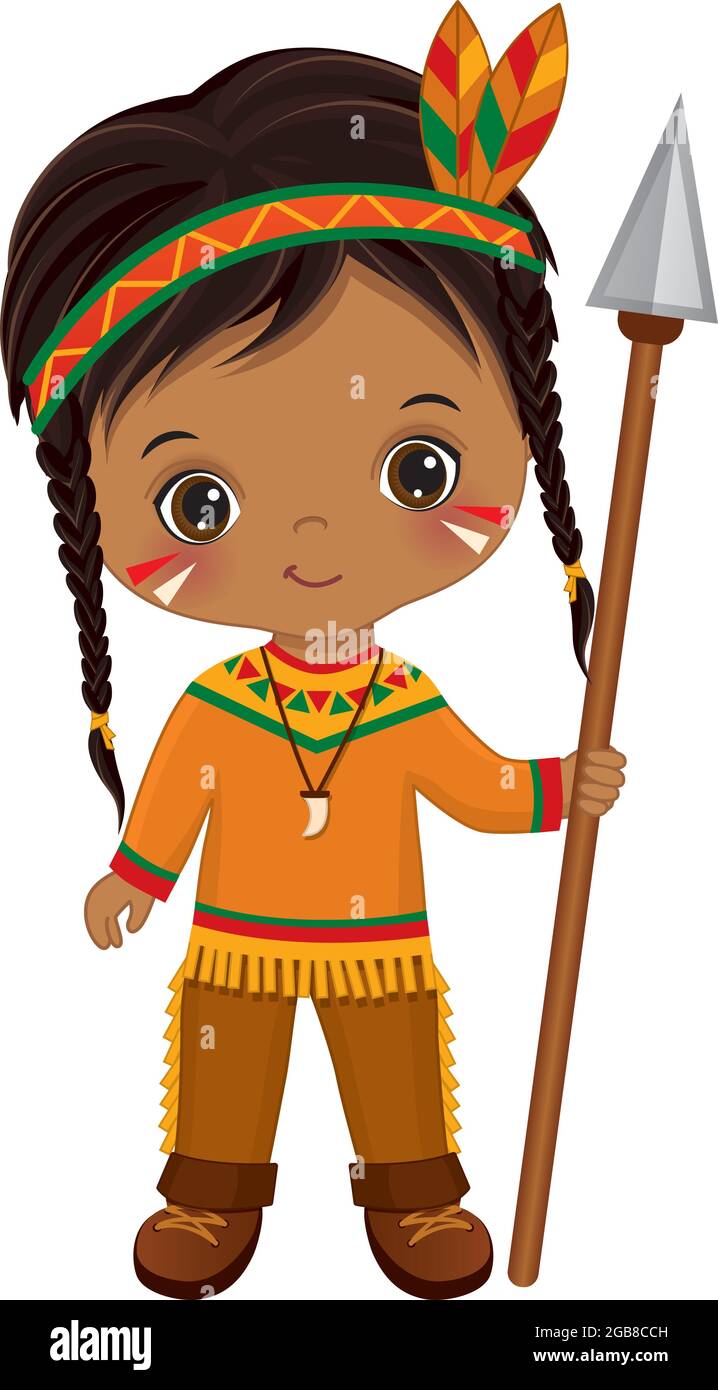 Cute Cartoon Indian Chief