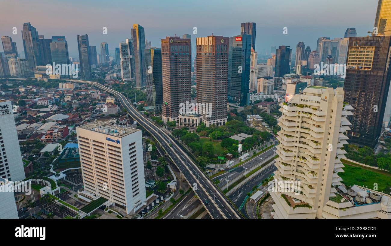 Aerial view of Asia Business concept for real estate - panoramic modern ...