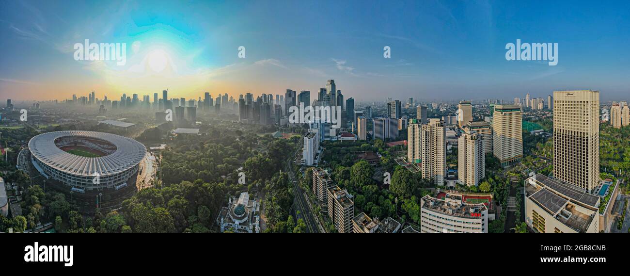 Aerial view of Asia Business concept for real estate - panoramic modern ...