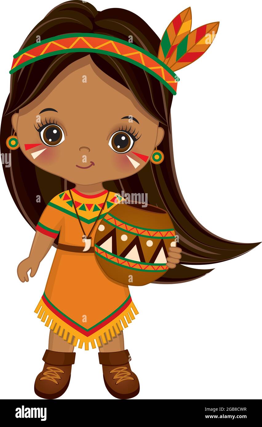 Cute Native American Cartoon