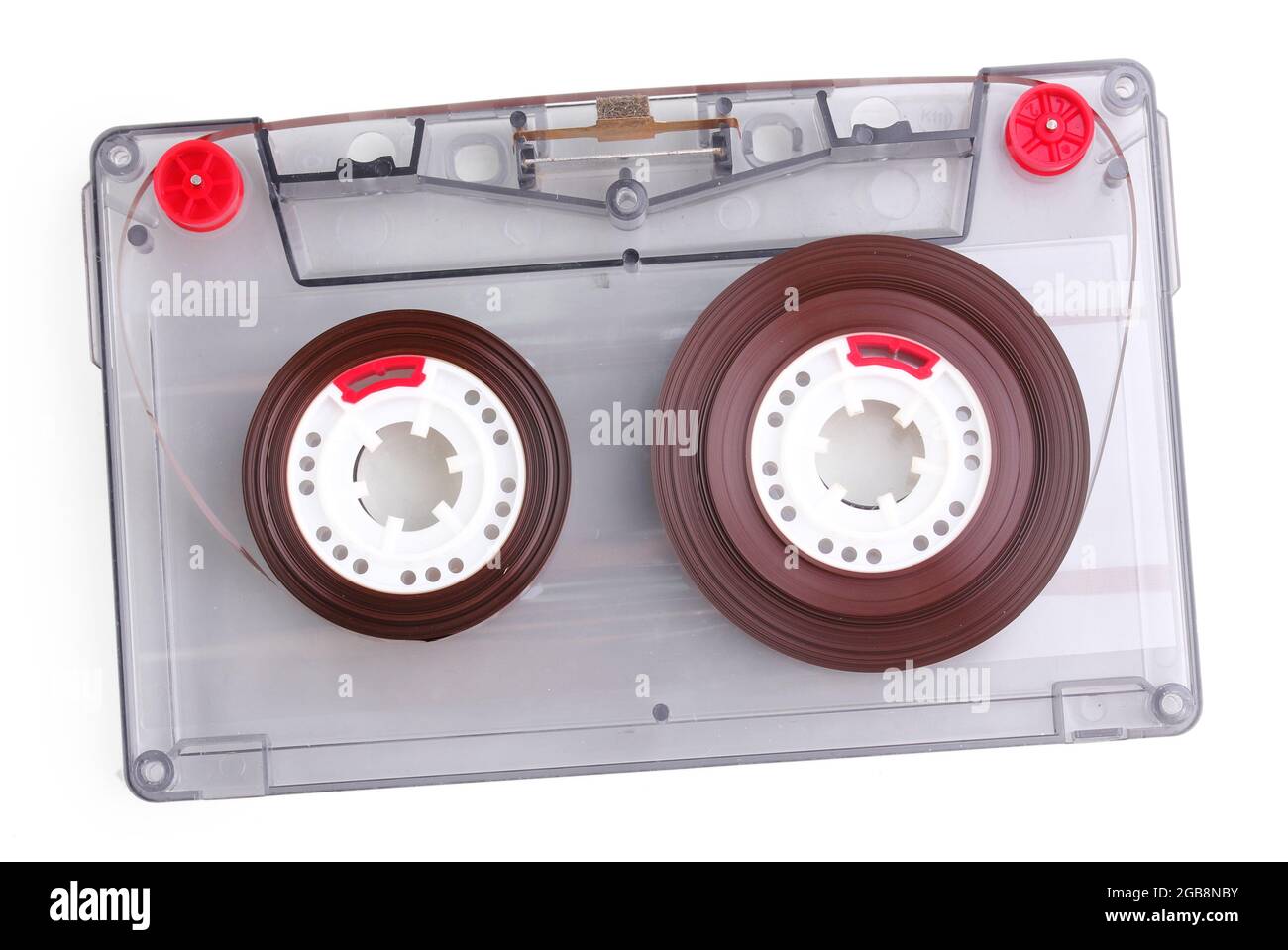 Audio cassette with color label isolated on white Stock Photo - Alamy