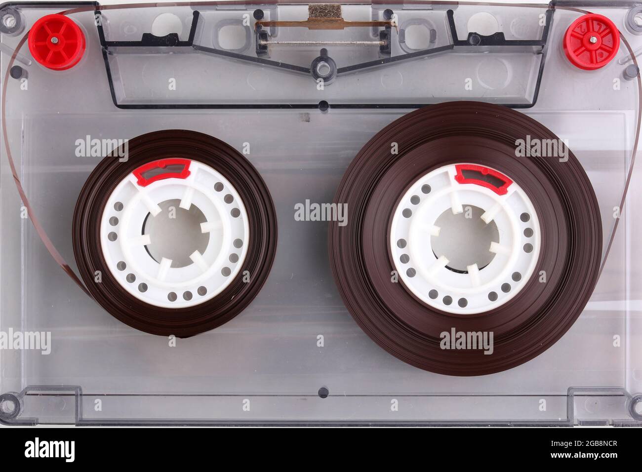 Audio cassette with color label close-up Stock Photo - Alamy