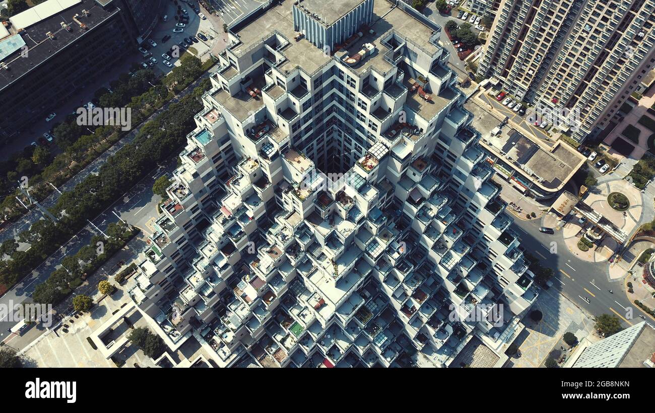 SUZHOU, CHINA - JULY 31, 2021 - An aerial photo shows a "pyramidal ...