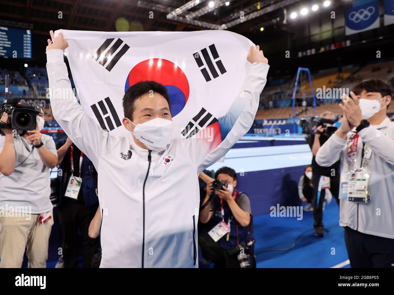 03rd Aug, 2021. Shin wins gold in vault South Korean gymnast Shin Jea ...