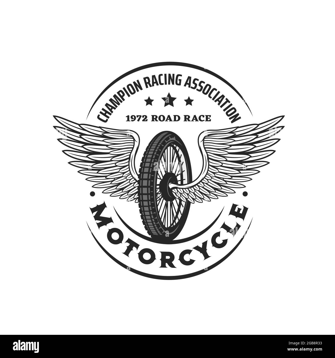 Winged wheel logo Cut Out Stock Images & Pictures - Alamy