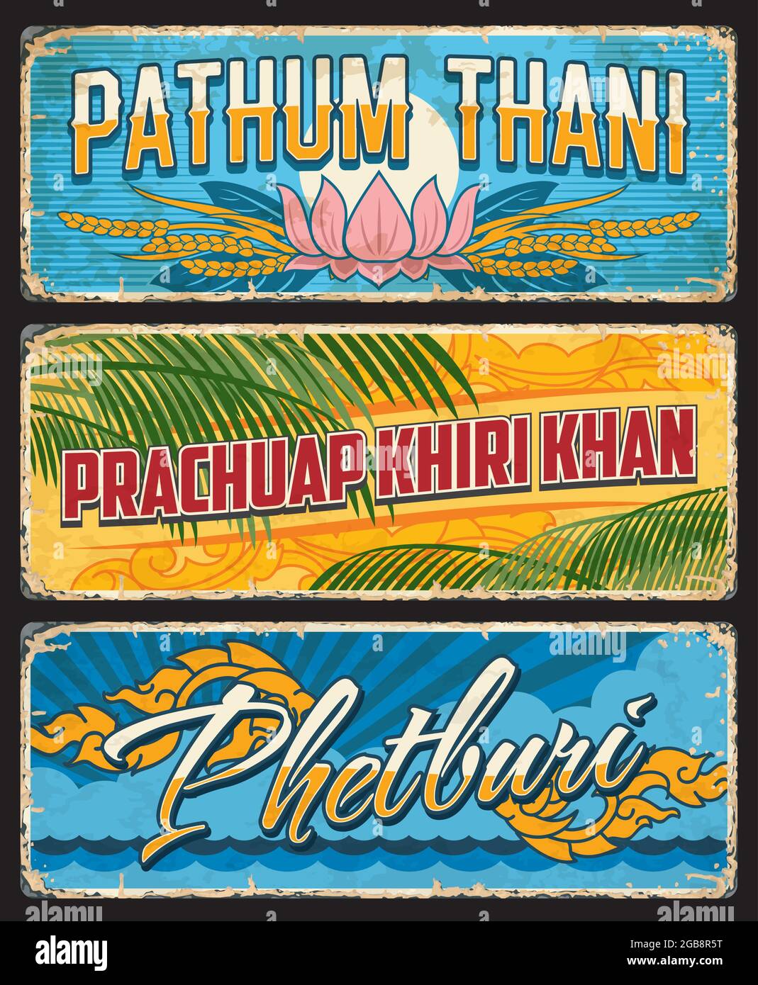 Phetburi, Pathum Thani and Prachuap Khiri Khan, Thailand provinces ...