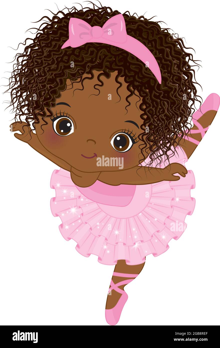 African american girl ballet dancer Stock Vector Images - Alamy