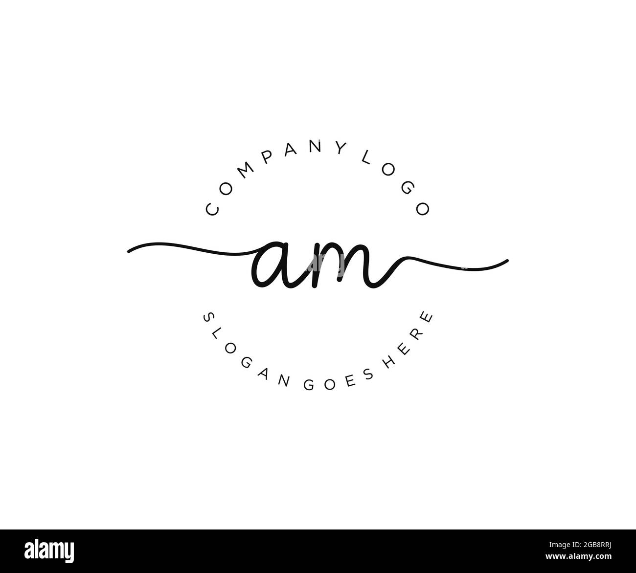 Am monogram logo hi-res stock photography and images - Alamy