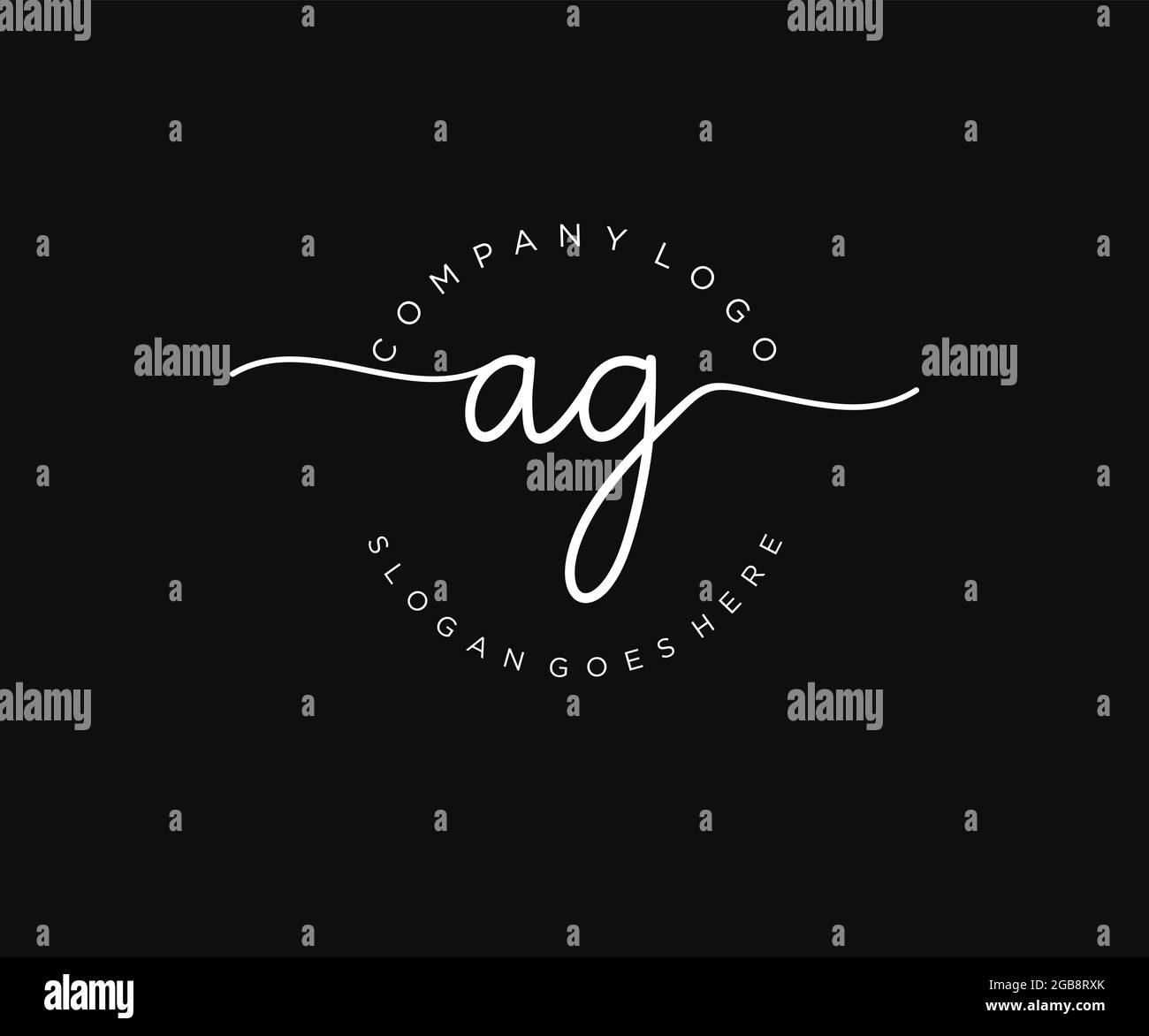 Ag monogram logo hi-res stock photography and images - Alamy