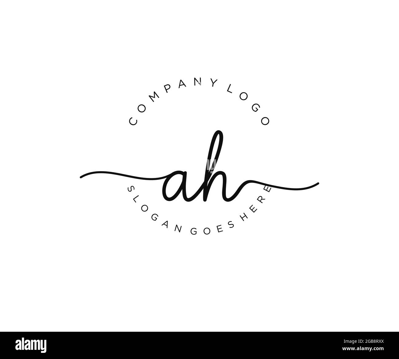 Ah initials logo hi-res stock photography and images - Alamy