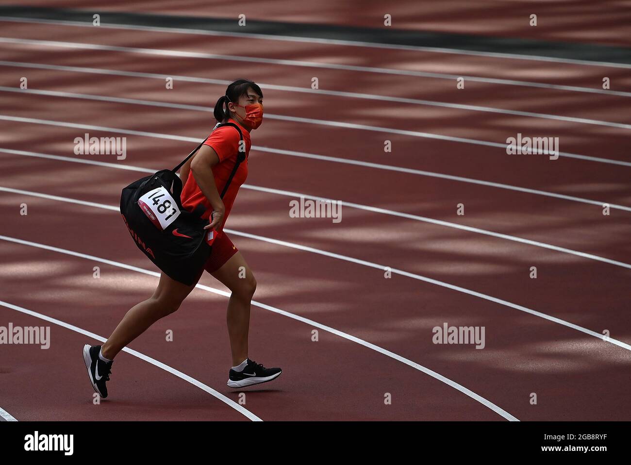 Tokyo, Japan. 3rd Aug, 2021. Lyu Huihui of China leaves after the Women ...