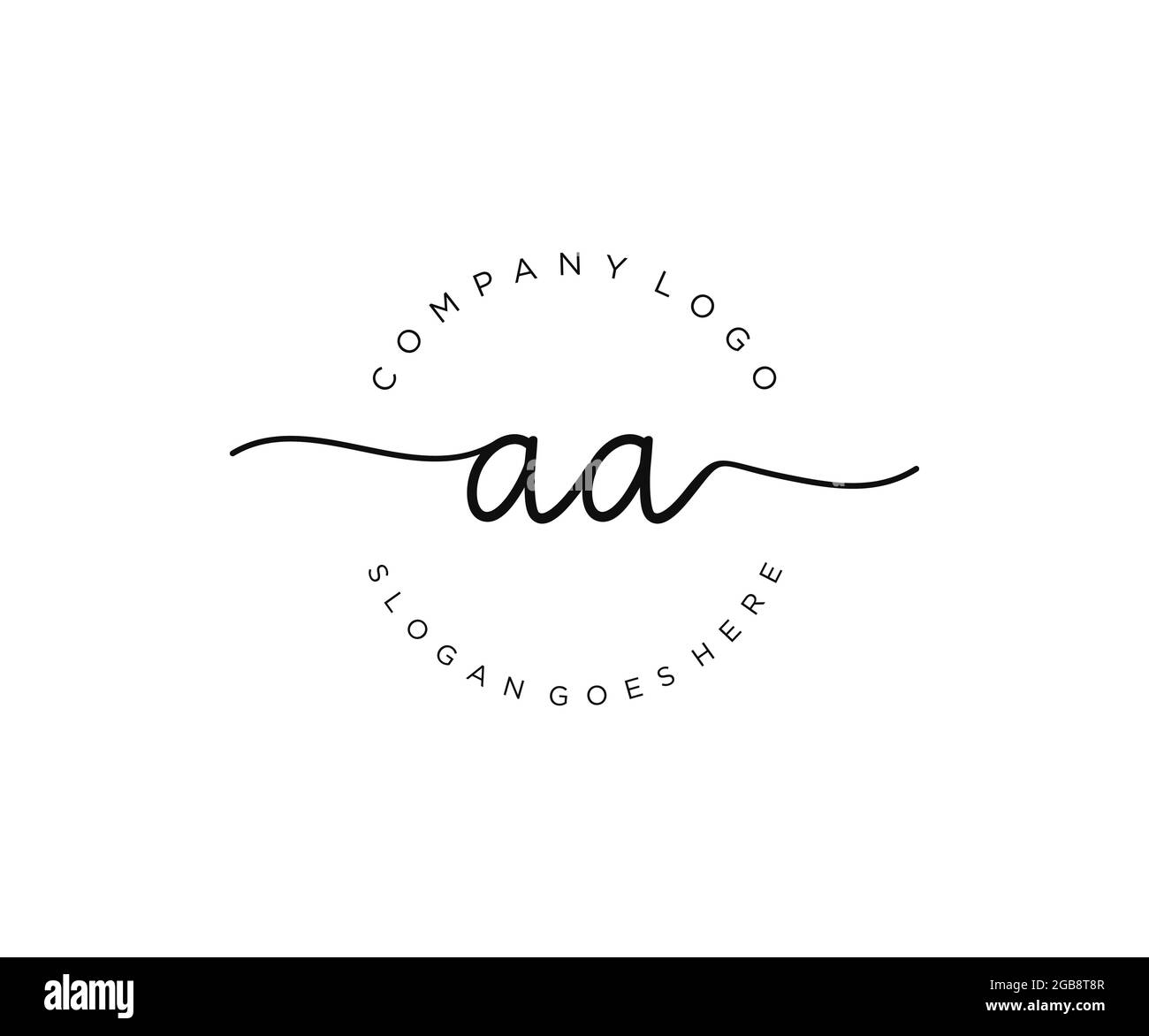 AA Feminine logo beauty monogram and elegant logo design, handwriting ...