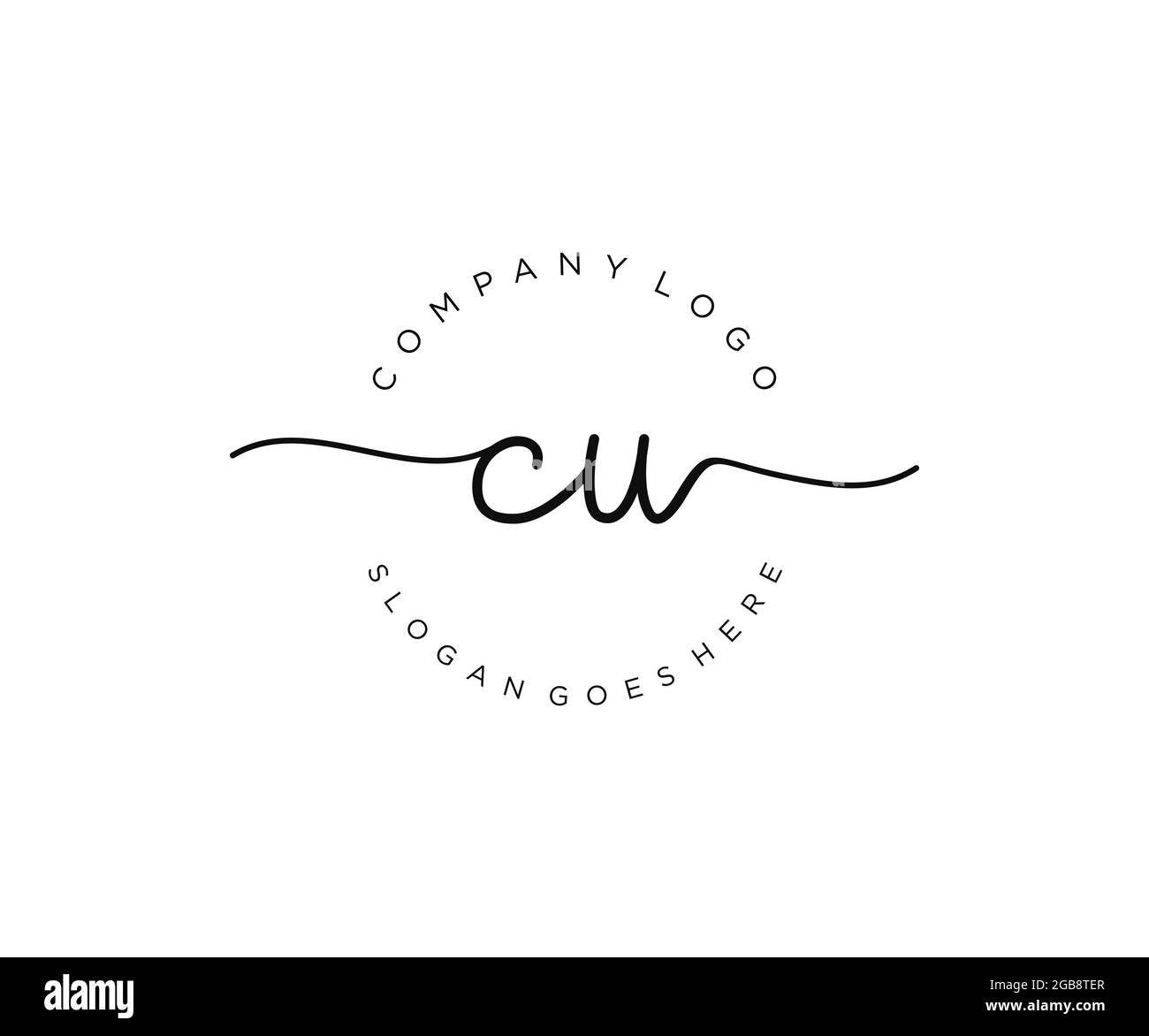 Cu initials logo hi-res stock photography and images - Alamy